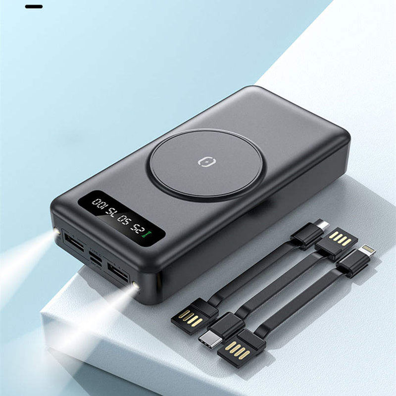 20000mAh High Capacity Mobile Phone Power Bank With Cables