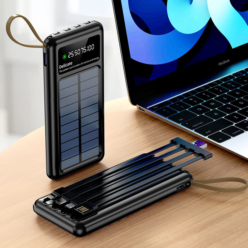 High Quality Solar Power Banks Builted In 4 Cables