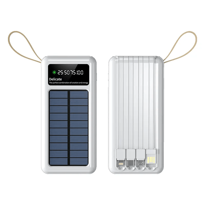 High Quality Solar Power Banks Builted In 4 Cables