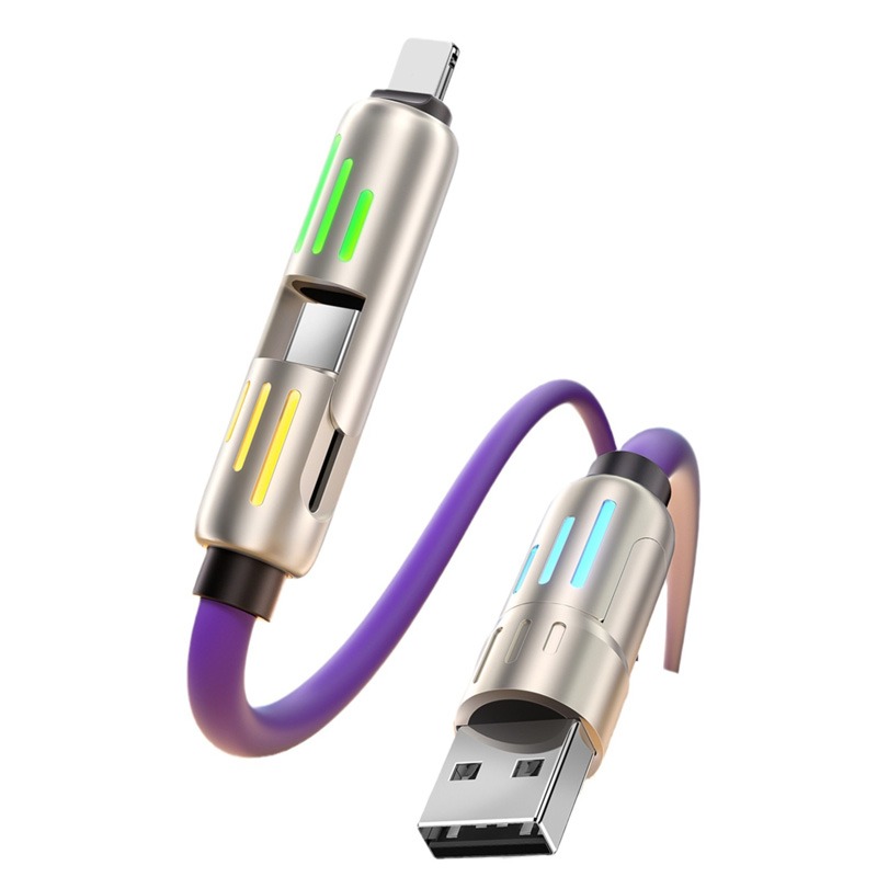 4-in-1 PD Fast Charging Cable For IPhone & Type-C Devices